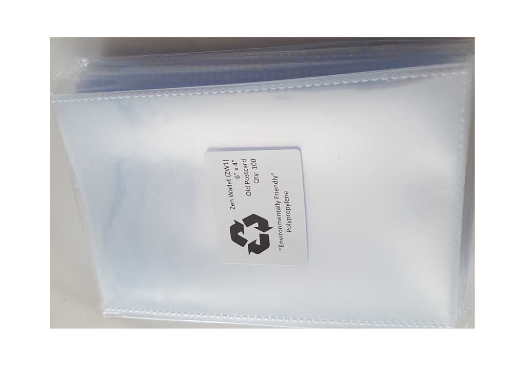 Individual Postcard Storage Pockets Sleeves Packs of 25,50,100 ...